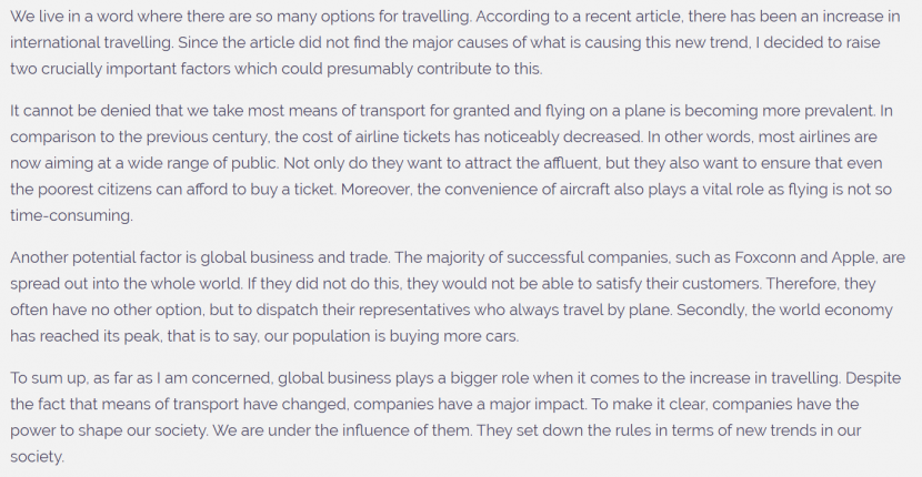 CAE Essay Examples | C1 Advanced Essays And Feedback