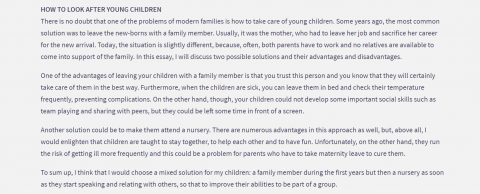 CAE Essay Examples | C1 Advanced Essays And Feedback