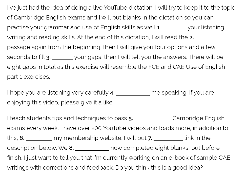 English Language Test Online With Answers