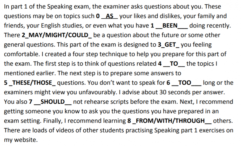 English Language Test Online With Answers