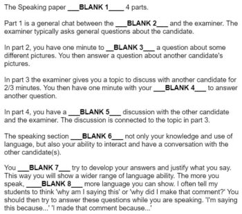 CAE Speaking Exam Format | C1 Advanced Cambridge English