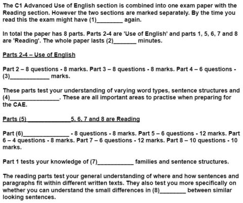 CAE Use of English Exam Format | 1 Fundamental Step In Passing C1